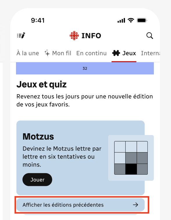 Découvrir les jeux disponibles sur l'application Radio-Canada Info ...
